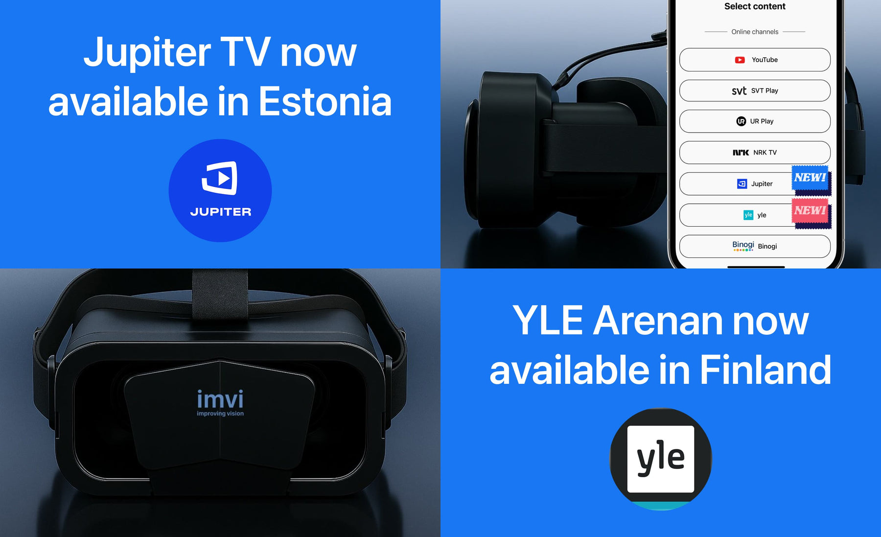 Utvidelse av tilgang til synstrening: YLE Arenan og Jupiter TV-integra – Imvi Labs